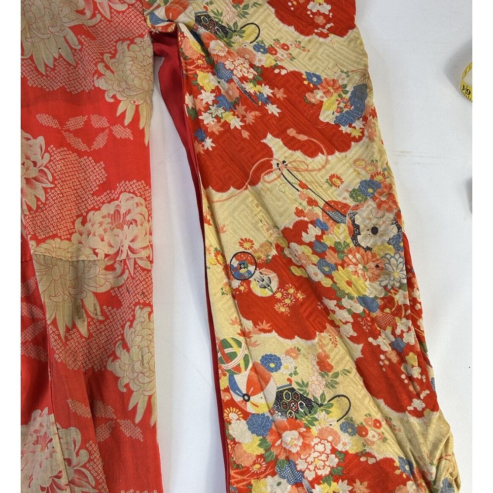 Vintage Chinese Japanese Oriental Rainbow Floral Kimo… - Gem